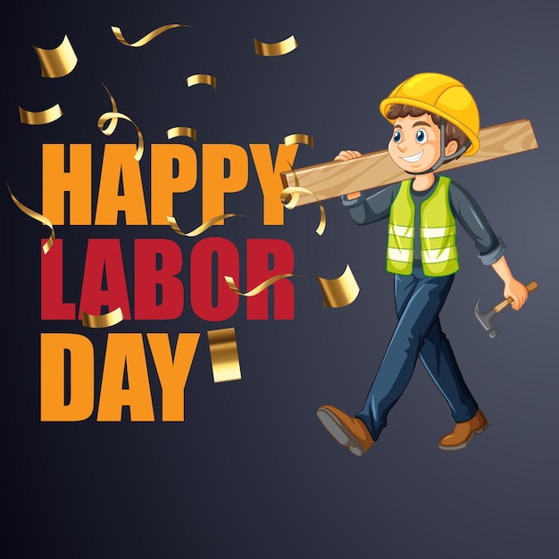 Premium Vector Happy Labor Day Design