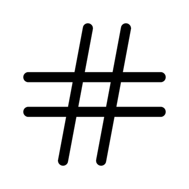 Premium Vector Hashtag Sign Icon