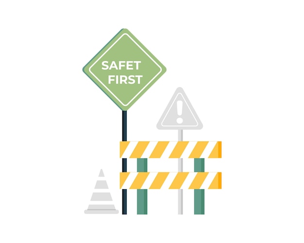 Premium Vector | Hazards for safety construction Premium Vector | Hazards for safety construction