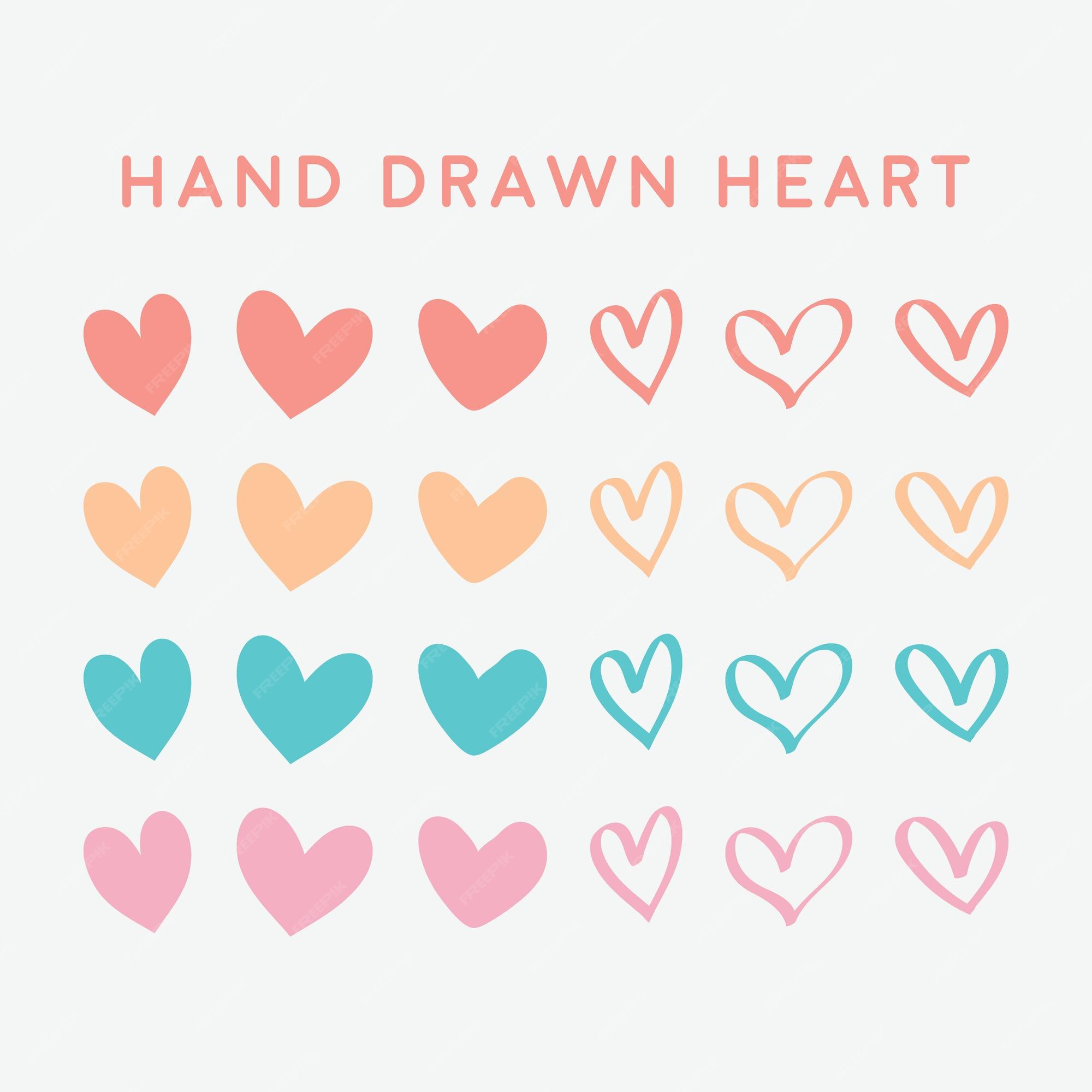 Premium Vector Heart Vector Icon Set Love Symbol Icon Set Flat Heart