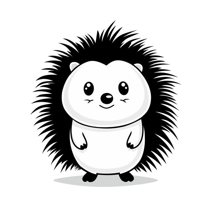 Premium Vector Hedgehog Clipart Animated Illustration Design On White