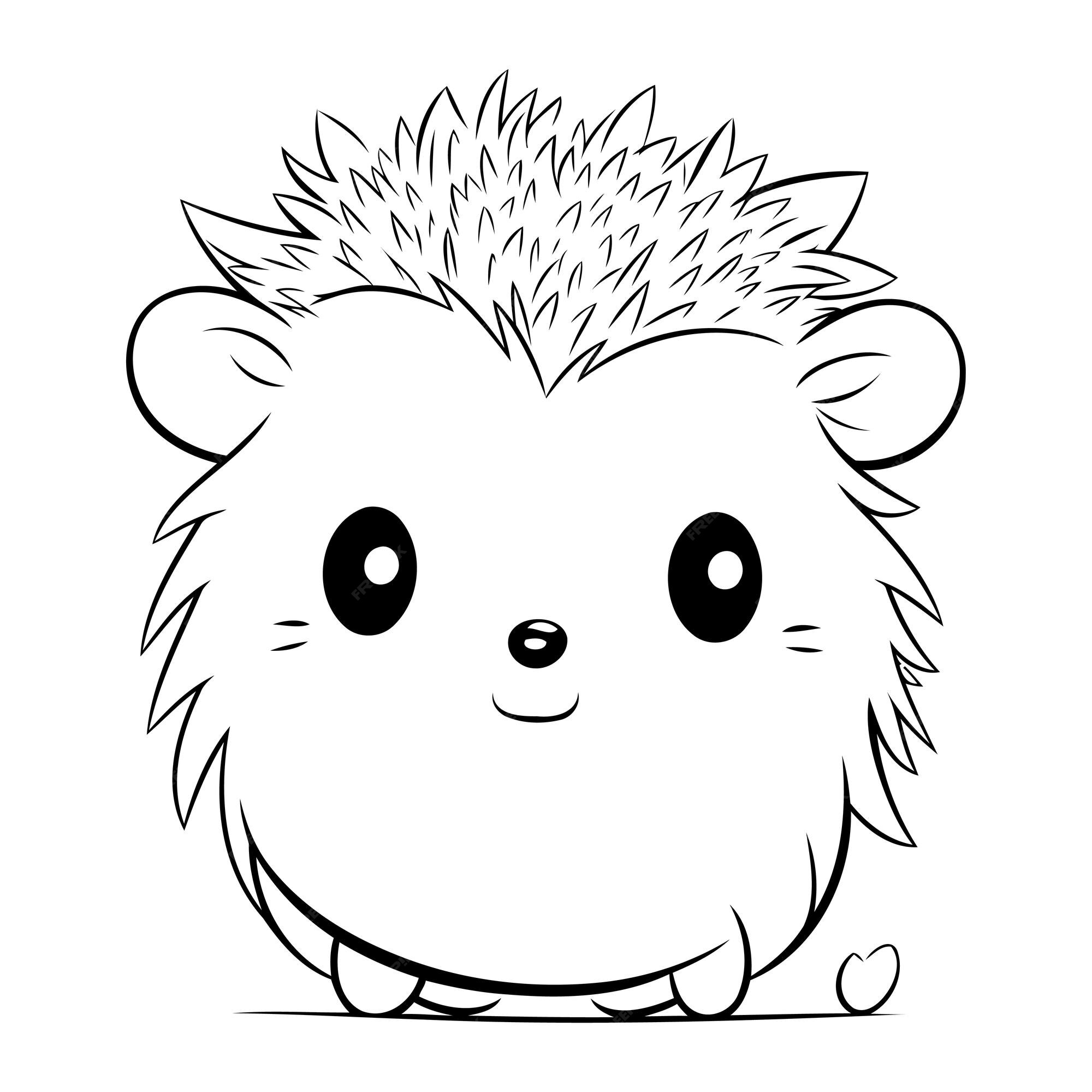 Premium Vector Hedgehog On A White Background Vector Illustration Eps