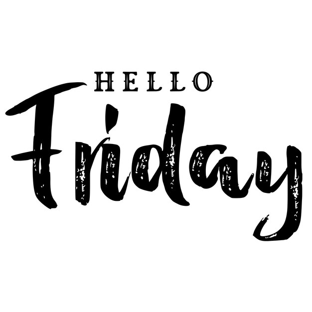 Premium Vector | Hello Friday hand drawn lettering vector illustration Premium Vector | Hello Friday hand drawn lettering vector illustration