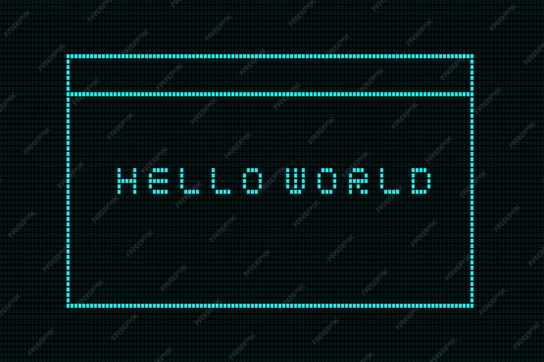 Premium Vector | Hello World is a simple word for programmer's first ...
