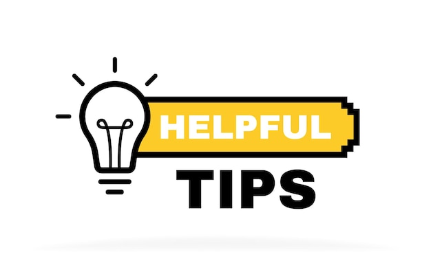 Premium Vector | Helpful tips label design with light bulb and rays ... Premium Vector | Helpful tips label design with light bulb and rays ...