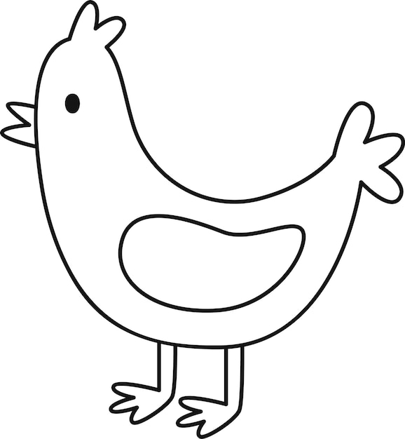 Premium Vector | Hen bird outline Premium Vector | Hen bird outline