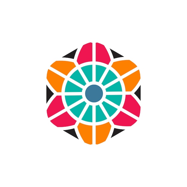 Premium Vector | Hexagon shape design logo template Premium Vector | Hexagon shape design logo template