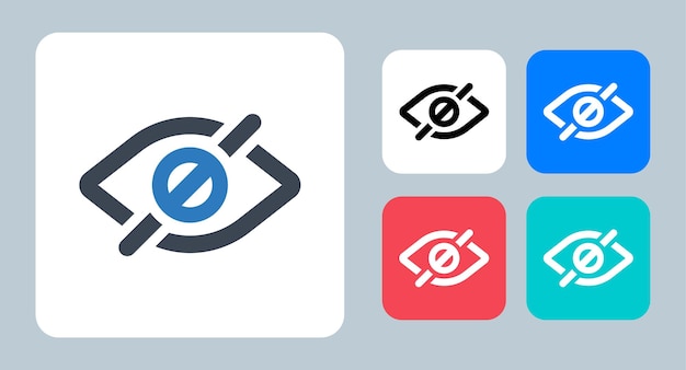 Premium Vector | Hide icon vector illustration line outline icons Premium Vector | Hide icon vector illustration line outline icons