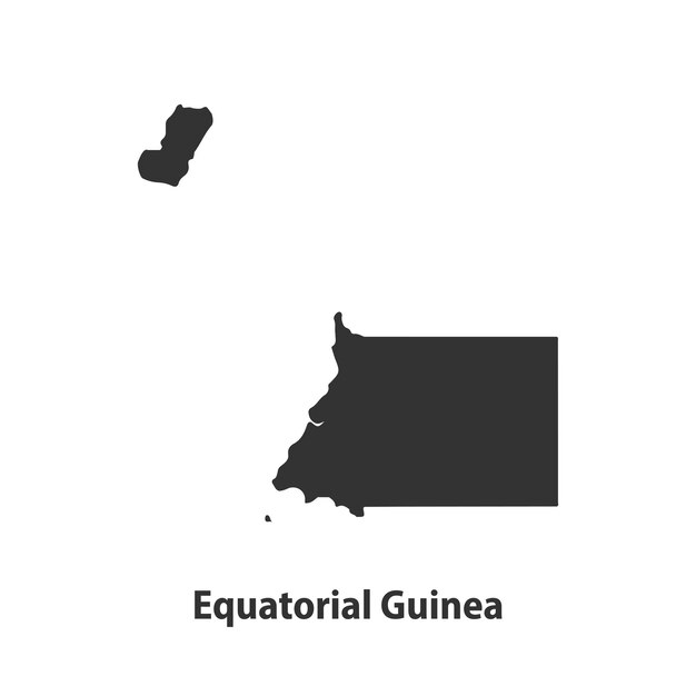 Premium Vector High Quality Silhouette Map Of Equatorial Guinea