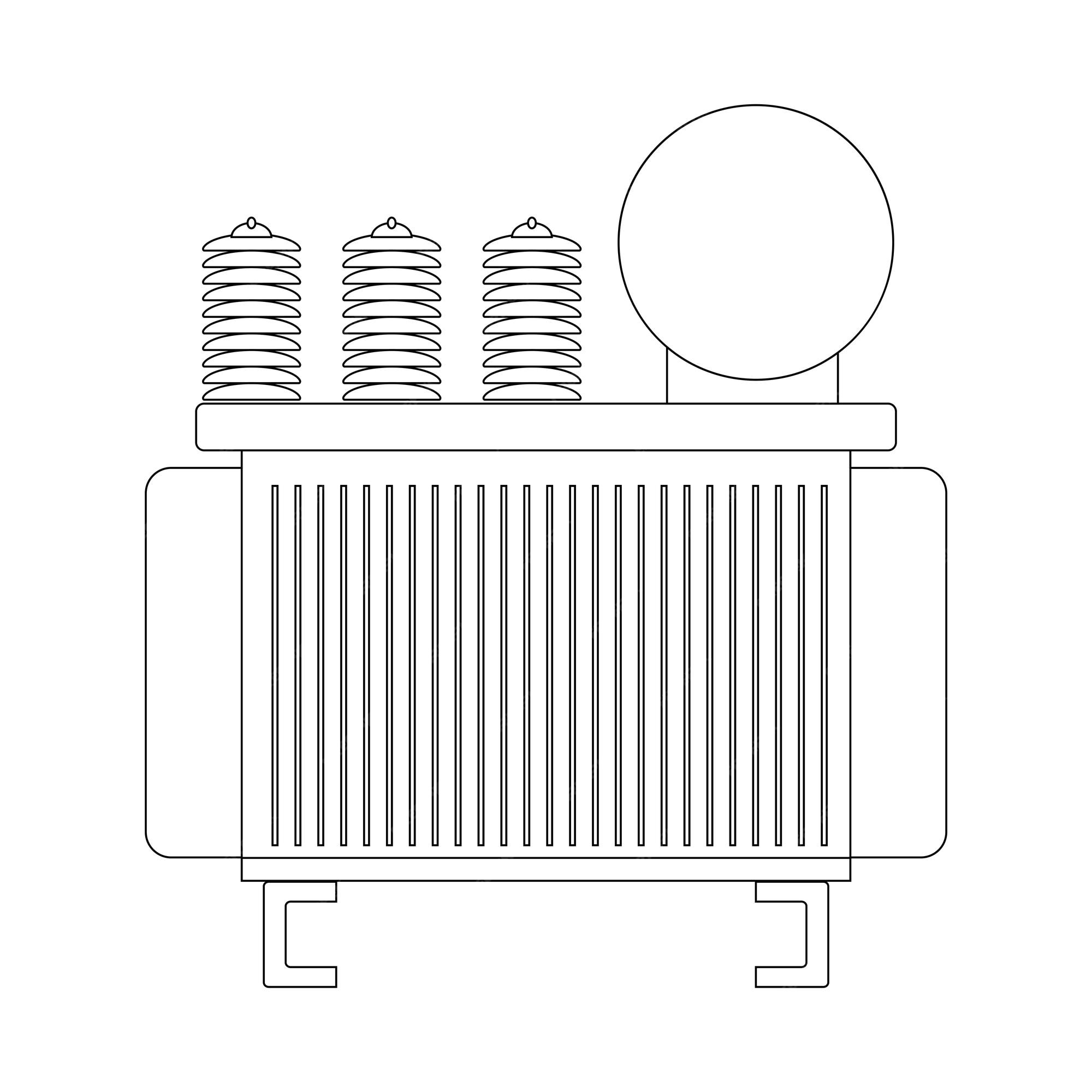 Premium Vector | High voltage electrical transformer icon Premium Vector | High voltage electrical transformer icon