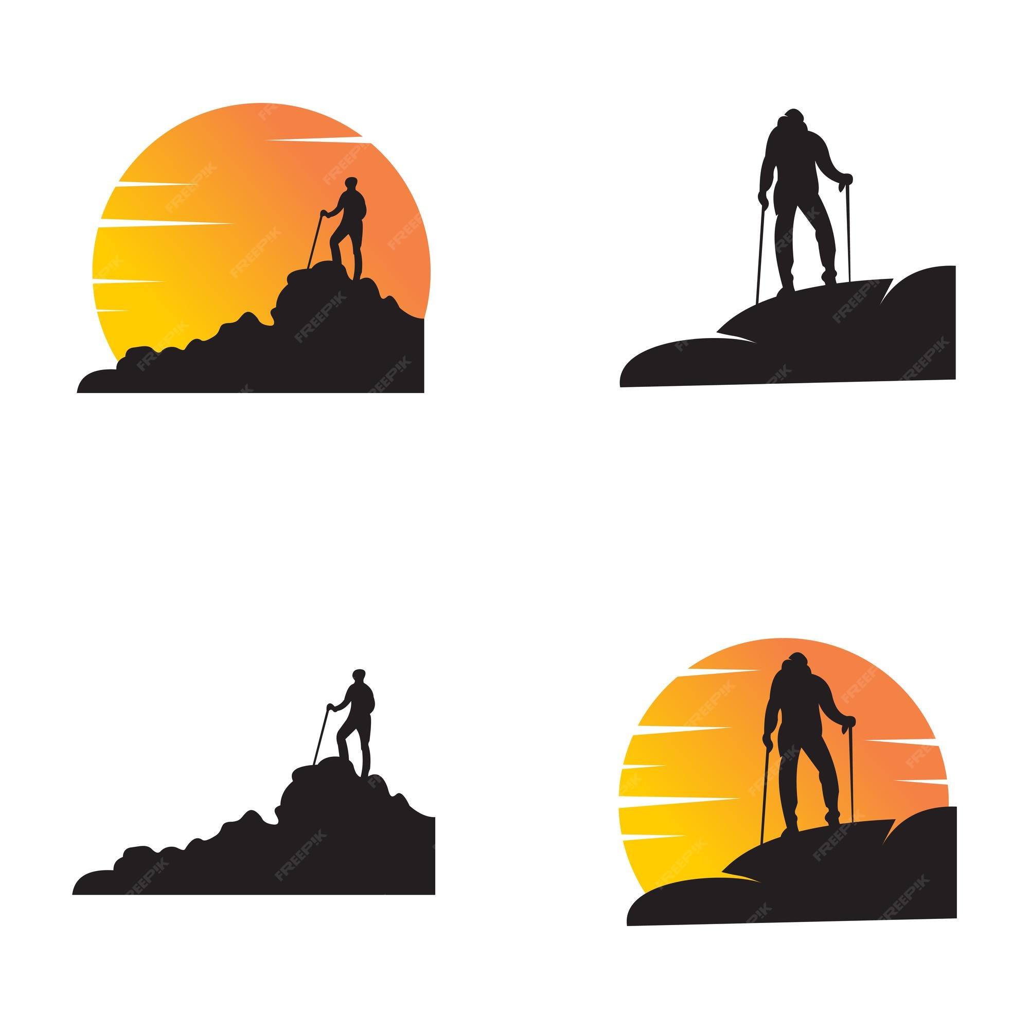 Premium Vector | Hiking logo vector design template Premium Vector | Hiking logo vector design template