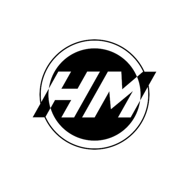 Premium Vector | Hm on round logo hm typography logo hm round letters ... Premium Vector | Hm on round logo hm typography logo hm round letters ...