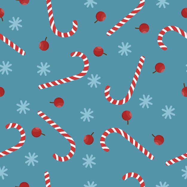 Premium Vector | Holiday vector christmas candy and snowflakes seamless ... Premium Vector | Holiday vector christmas candy and snowflakes seamless ...