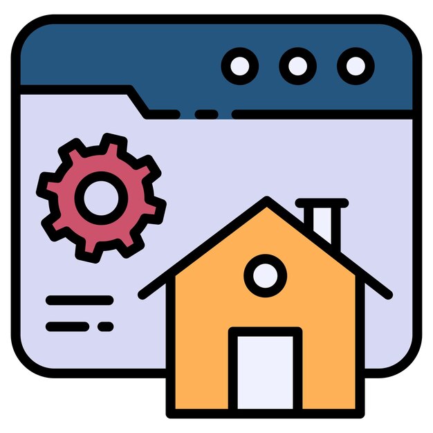 홈 페이지 설정 개념 캐시 및 구성 웹 페이지 뷰어 Ui 소프트웨어 브라우저 구성 벡터 프리미엄 벡터