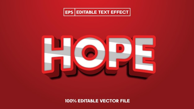Premium Vector | Hope Vector Text Effect Editable Premium Vector | Hope Vector Text Effect Editable