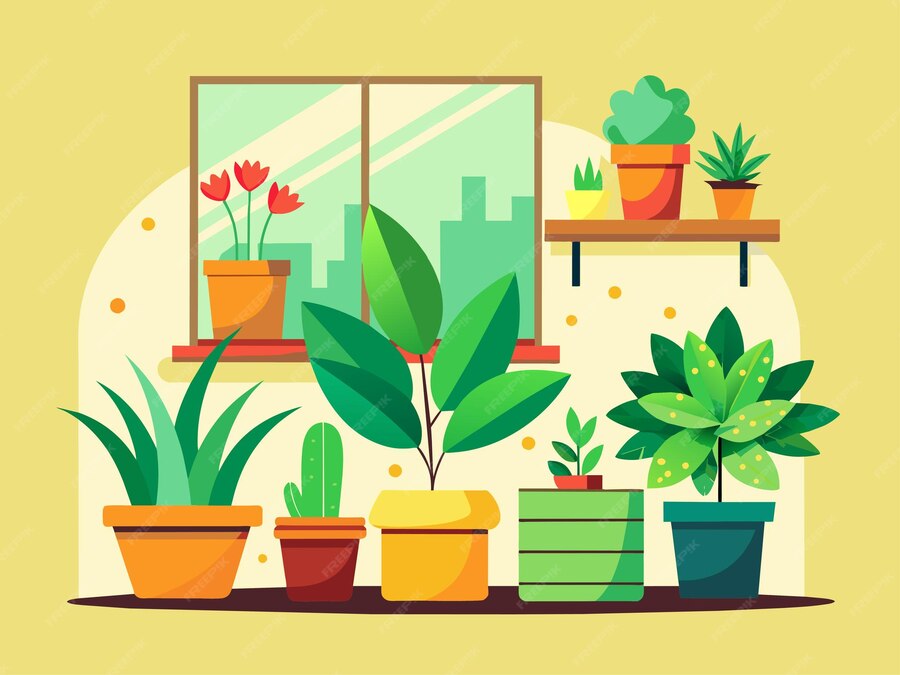 Premium Vector House Plant Or Plant In A Pot