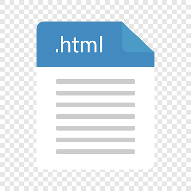Html 파일 Html 확장자 Html 형식의 문서 벡터 프리미엄 벡터