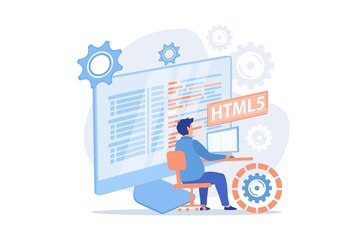 Premium Vector | Html5 programming. internet website development, web ...