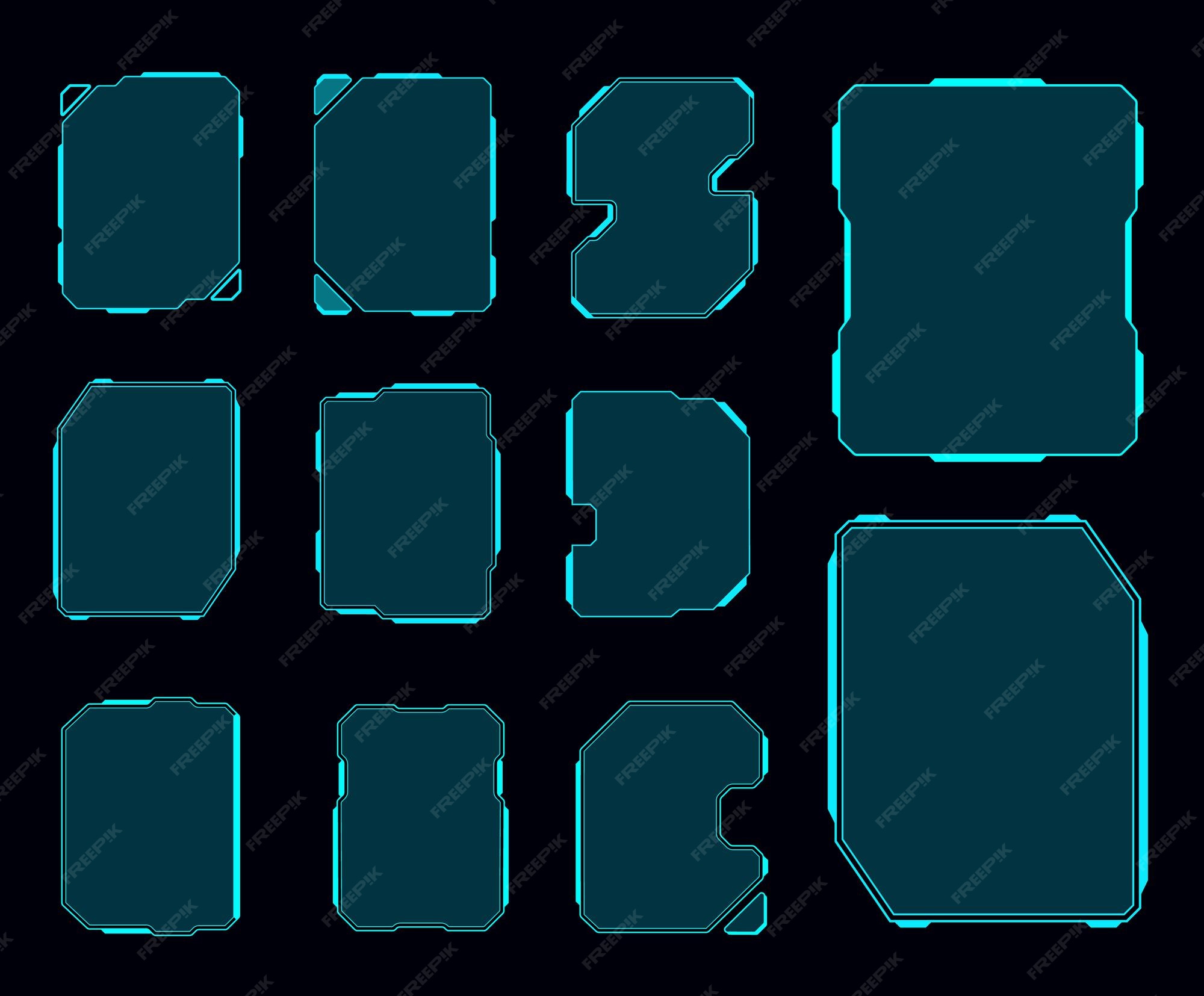 Premium Vector | HUD futuristic display and screen frames, info boxes ui interface. Callout ...