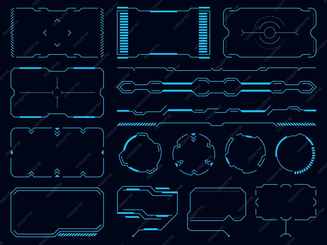 Premium Vector | Hud sci fi user interface elements futuristic digital ...