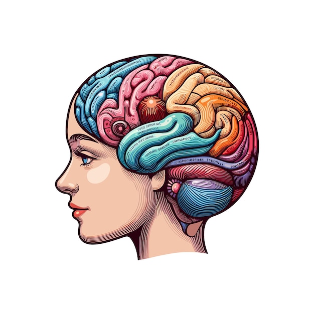 Human brain showcasing its functional areas | Premium AI-generated vector Human brain showcasing its functional areas | Premium AI-generated vector