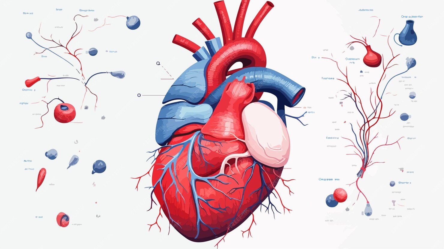 Human Heart Structure Anatomy Diagram on Wall Background | Premium AI ... Human Heart Structure Anatomy Diagram on Wall Background | Premium AI ...