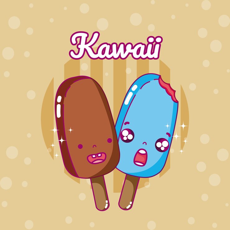 Premium Vector Ice Cream Cute Kawaii Cartoons