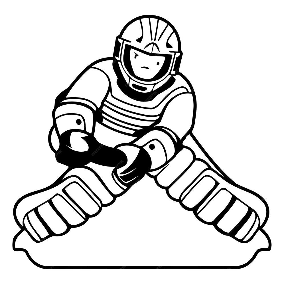 Premium Vector Ice Hockey Player Vector Illustration Of A Hockey