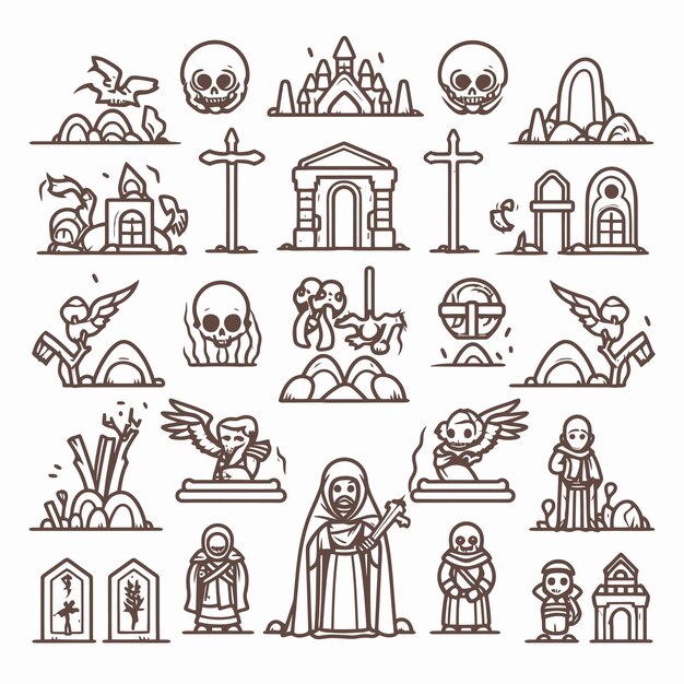 Premium Vector | Icon hand drawn cute cartoon Premium Vector | Icon hand drawn cute cartoon