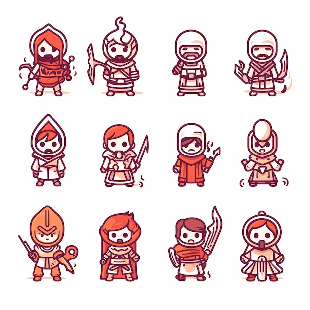Premium Vector | Icon hand drawn cute cartoon Premium Vector | Icon hand drawn cute cartoon