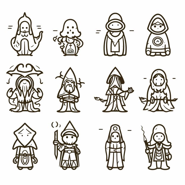 Premium Vector | Icon hand drawn cute cartoon Premium Vector | Icon hand drawn cute cartoon