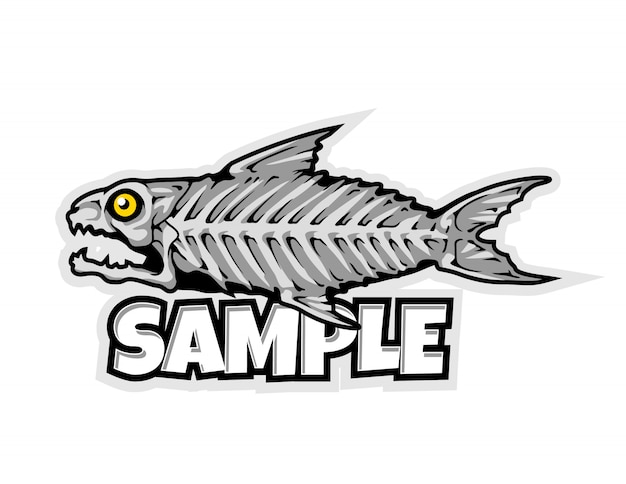 Premium Vector | Illustration of angry fish bones cartoon vector Premium Vector | Illustration of angry fish bones cartoon vector