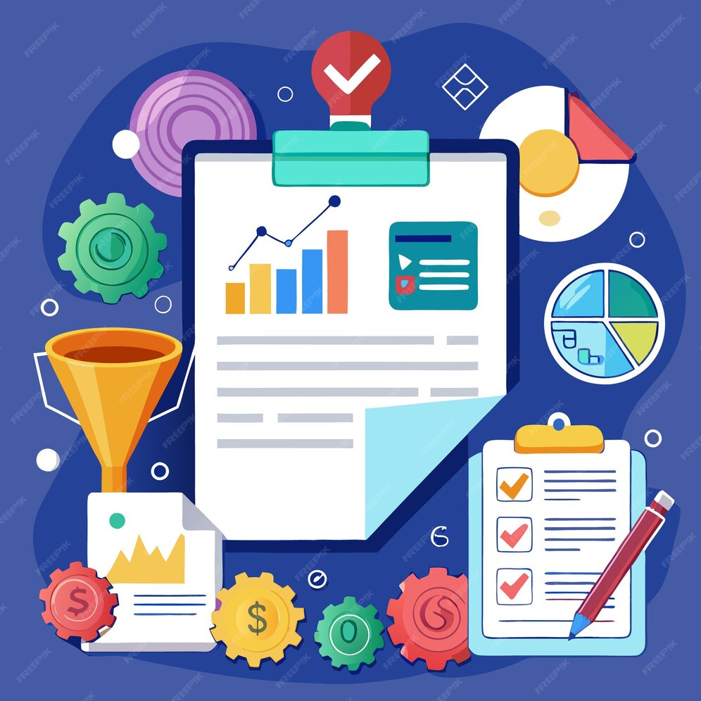 Illustration of business analytics and performance metrics | Premium AI ... Illustration of business analytics and performance metrics | Premium AI ...