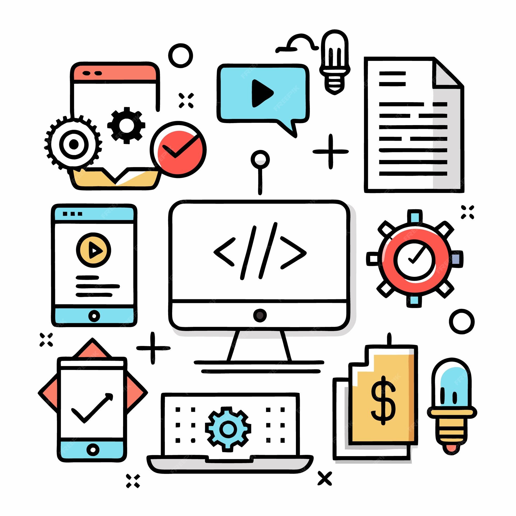 Illustration Of Coding Development Programming And Web Design Premium Ai Generated Vector