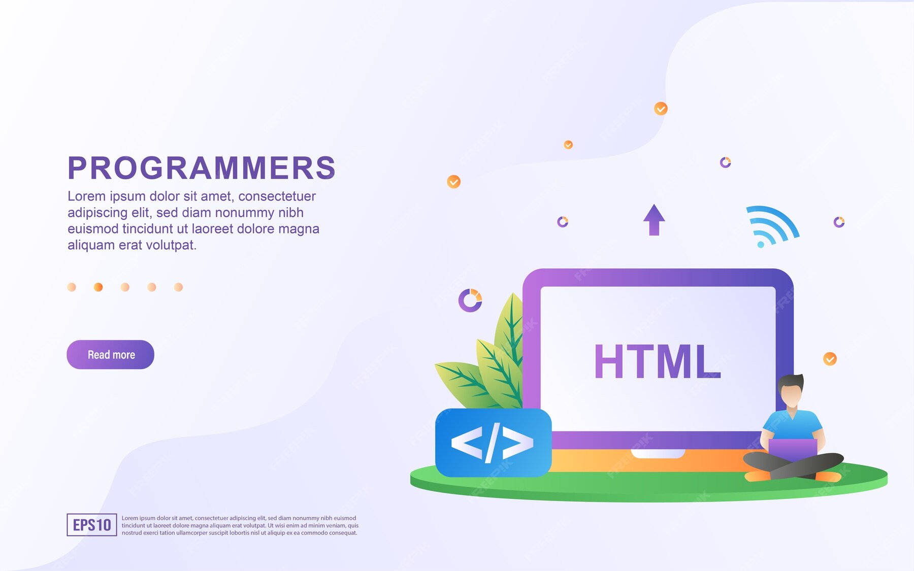 Premium Vector | Illustration concept of programmers with the html ...