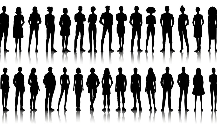 Premium Vector Illustration Of Diverse Silhouettes Of Men And Women