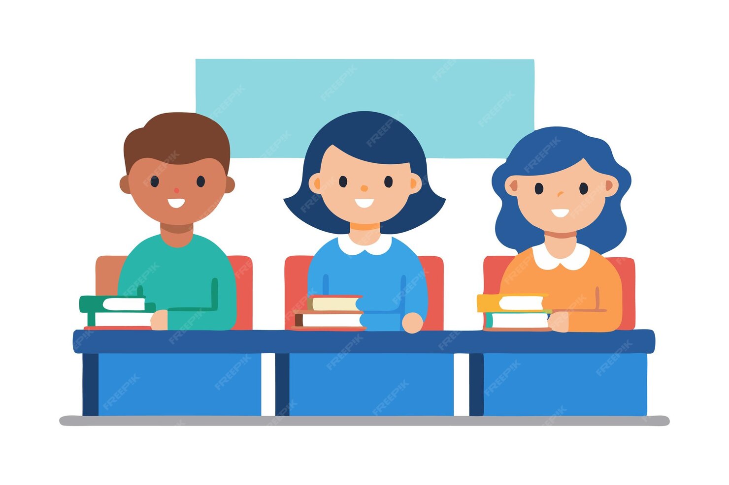 Premium Vector | Illustration of diverse students studying together at ... Premium Vector | Illustration of diverse students studying together at ...