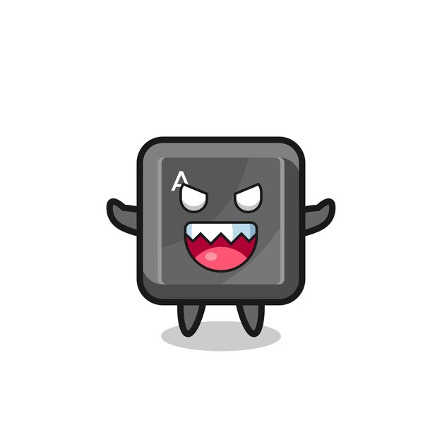 Premium Vector | Illustration of evil keyboard button mascot character Premium Vector | Illustration of evil keyboard button mascot character