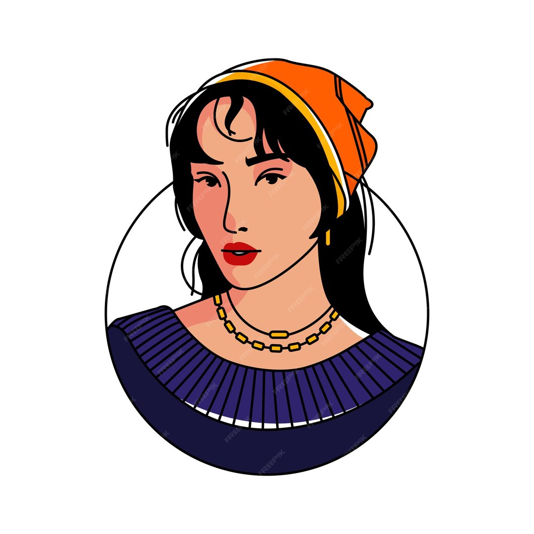 Premium Vector Illustration Female Beauty Character Face
