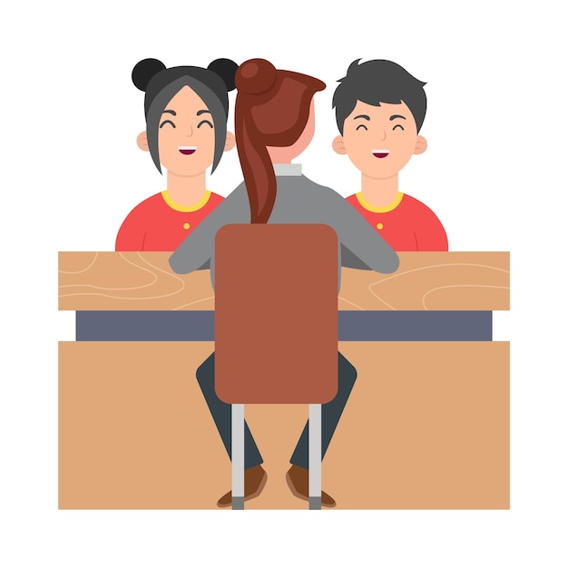 Premium Vector Illustration Of Front Desk