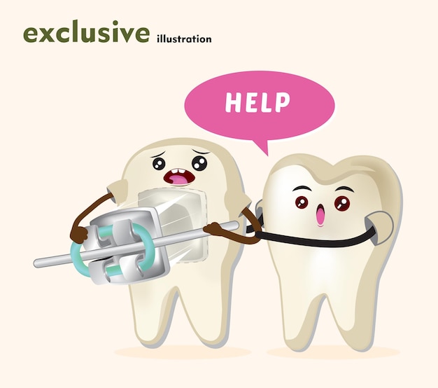 Premium Vector | Illustration of help teeth Vector Art Icons and Graphics Premium Vector | Illustration of help teeth Vector Art Icons and Graphics