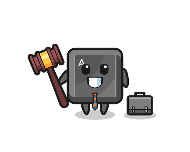 Premium Vector | Illustration of keyboard button mascot as a lawyer Premium Vector | Illustration of keyboard button mascot as a lawyer