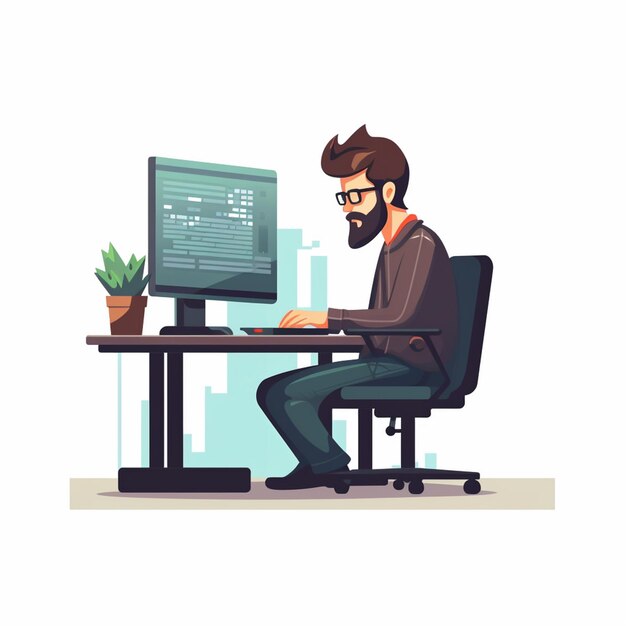 Computer Programmer Character Images - Free Download on Freepik