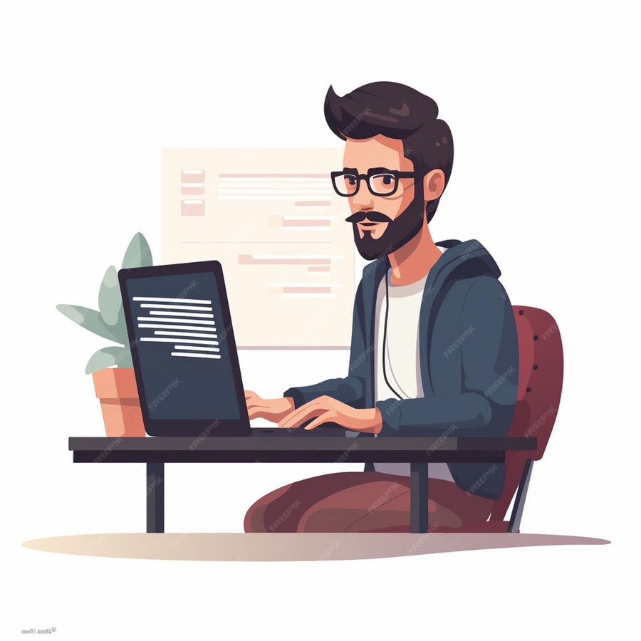 Premium Vector | Illustration programmer computer vector technology ...
