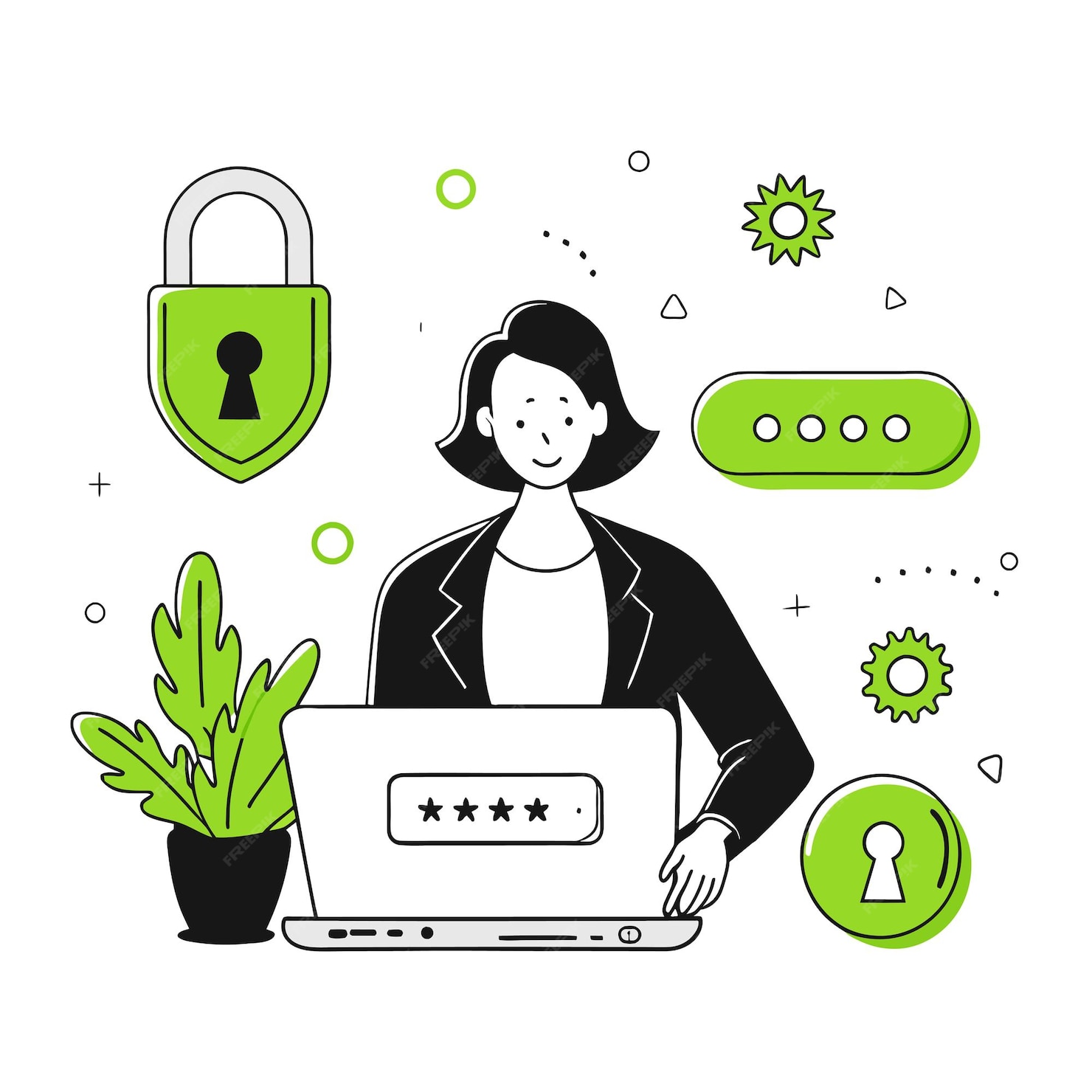 Premium Vector | Illustration programmer computer vector technology ...