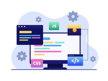 Premium Vector | Illustration of Web Development And Coding in Computer ...