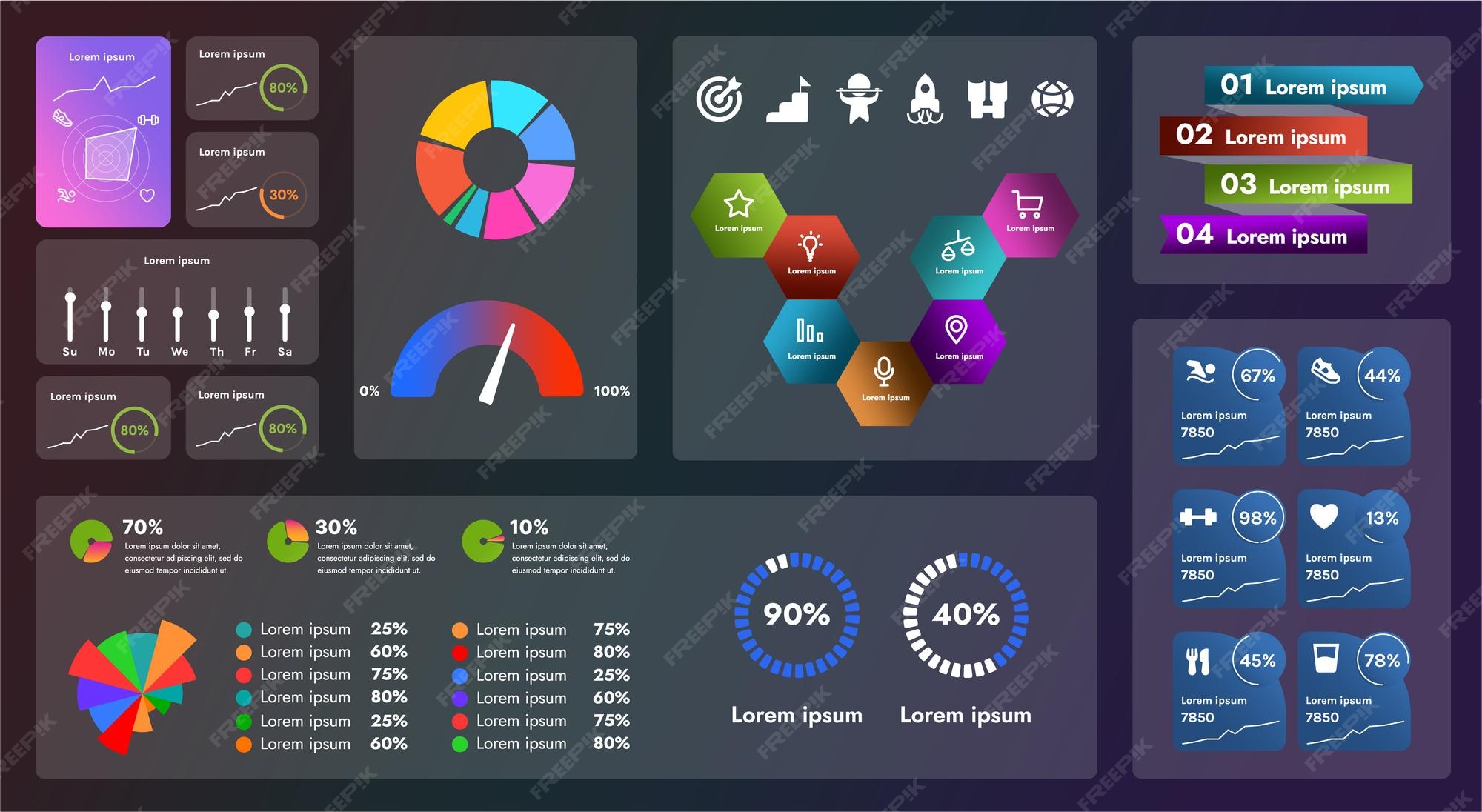 Premium Vector | The image shows a modern user interface that includes ...