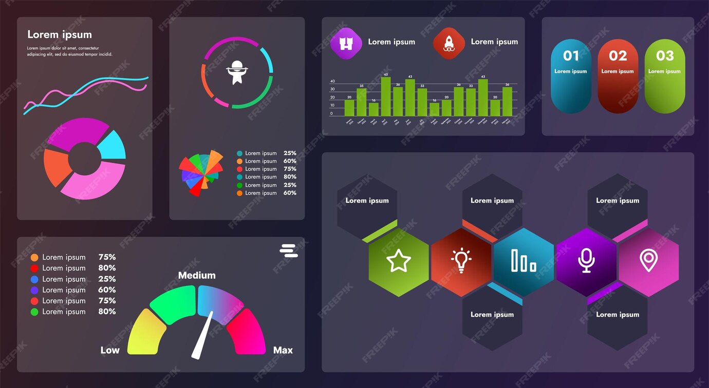 Premium Vector | The image shows a modern user interface that includes ...