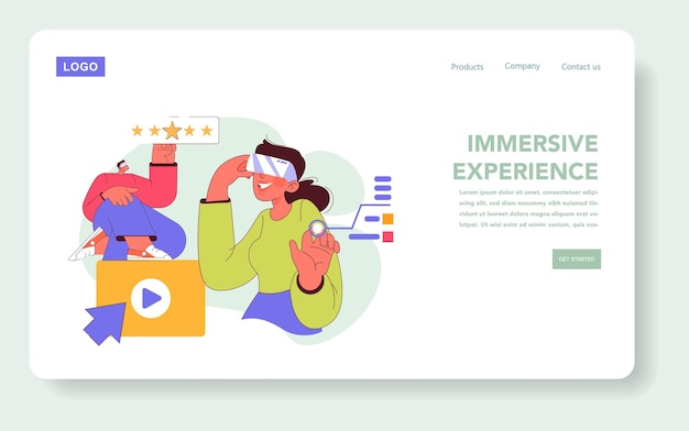 Premium Vector | Immersive marketing concept people engaging with ... Premium Vector | Immersive marketing concept people engaging with ...