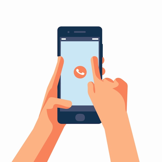 Premium Vector | Incoming_call_on_mobile_phone Premium Vector | Incoming_call_on_mobile_phone